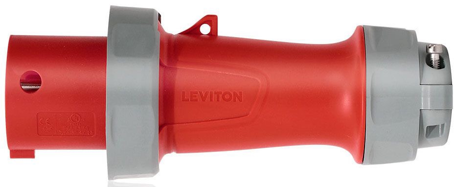 Leviton 4100P7WLEV 100 Amp Pin & Sleeve Plug-Red | Gordon Electric ...