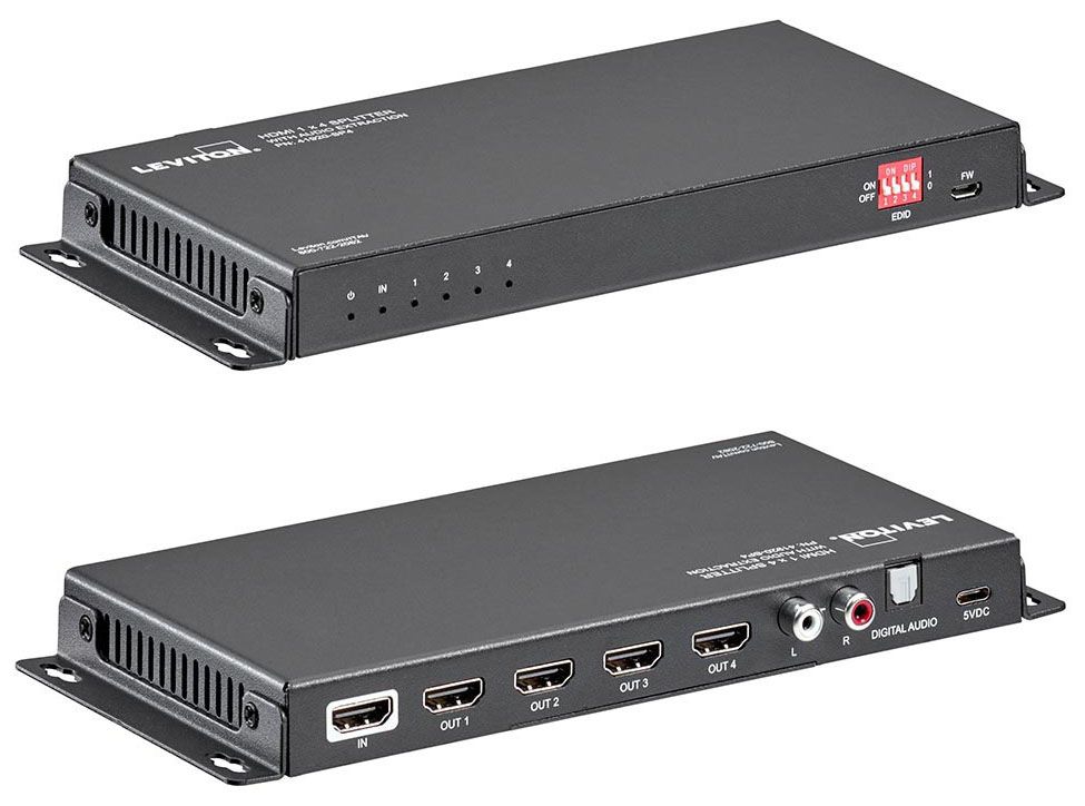 Leviton 41920-SP4 Hdmi 1X4 Splitter 4K/60 Edid Hdcp 2.2 | Gordon ...