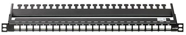 Leviton 4S255-4BH 24-Port Half RU Flat Universal QP Panel | Gordon ...