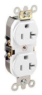 Leviton 5362-SW White 20A/125V Duplex Receptacle | Gordon Electric ...