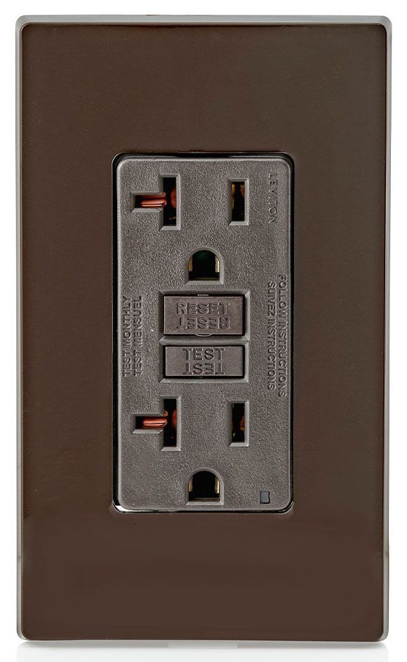 Leviton GFNT2 20A 125V Receptacle Brown | Gordon Electric Supply, Inc.