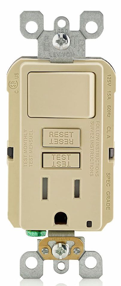 LEVITON GFSW1-I TR GFCI/SWITCH COMBO | Gordon Electric Supply, Inc.