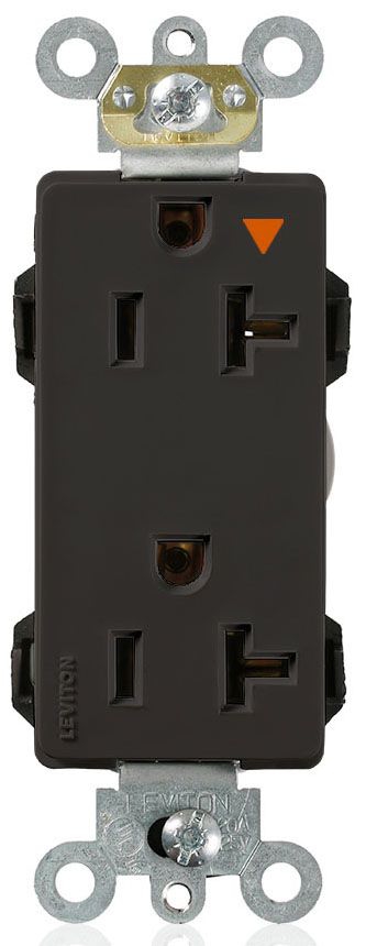LEVITON M1636-IGE : 20A ISOLATED GROUND DECORA RECEPTACLE | Gordon ...