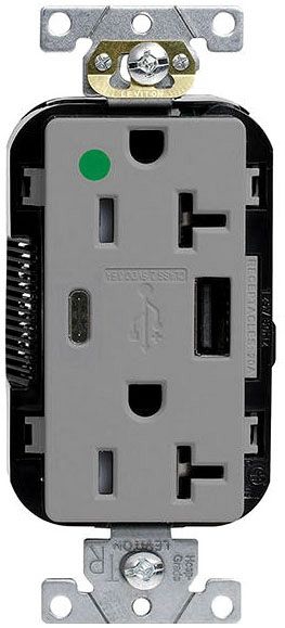 Leviton M58AC-HGG 20A Lev-Lok Usb Tamper-Resistant Hospital Grade ...