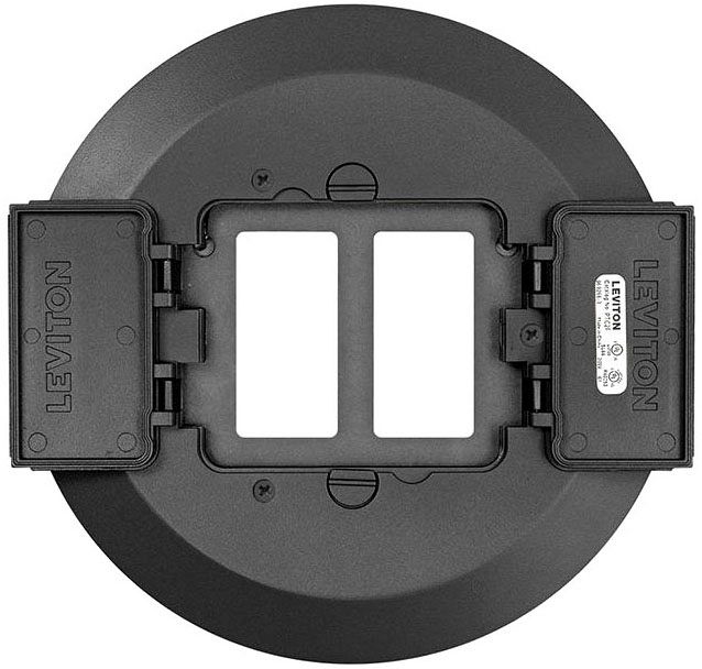Leviton PTC2F-E 2-Gang Decora Flip Lid Floor Cover | Gordon Electric ...