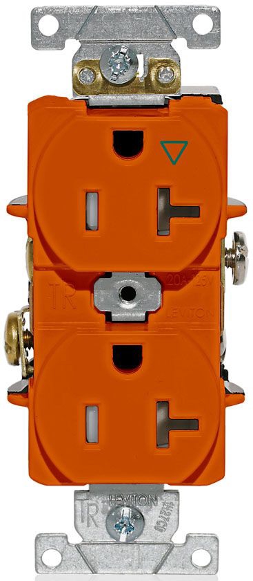 Leviton T5362-IG 20A 125V Tamper-Resistant Isolated-Ground Receptacle ...