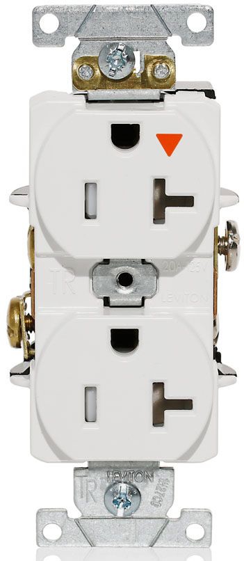 Leviton T5362-IGW 20A 125V Tamper-Resistant Isolated-Ground Receptacle ...