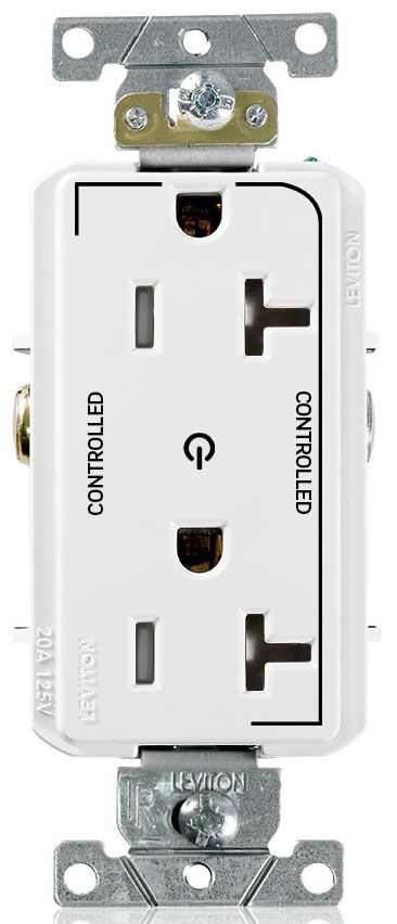 Leviton TDR20-S2W Control Tamper-Resistant Decora Receptacle 20A ...