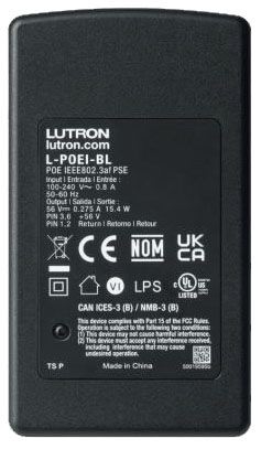 Lutron L-POEI-BL Poe Injector | Gordon Electric Supply, Inc.