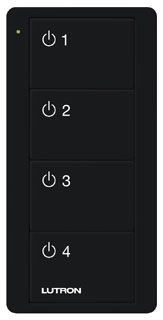 LUTRON PJ2-4B-GBL-L41 PICO 4-BUTTON 4 GROUP TOGGLE CONTROL BLACK | Gordon Electric Supply, Inc.