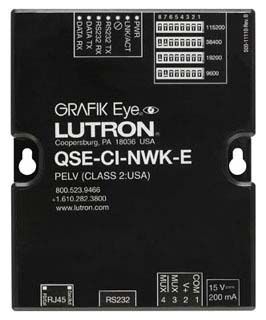 Lutron QSE-CI-NWK-E Qs Rs232/Ethernet Interface, 24 V Dc, 60 Ma ...