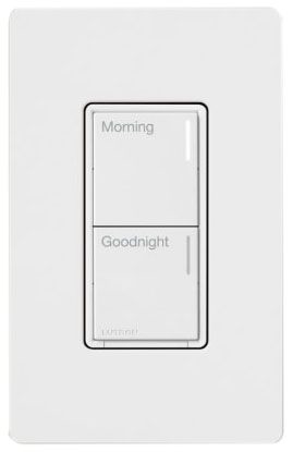 Lutron RRST-HN2B-LA RadioRA-3 St Hybrid Keypad 2-Button Light Almond ...