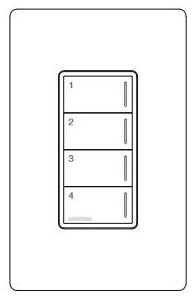 Lutron RRST-W4B-BI RadioRA-3 4-Button Sunnata Key Biscuit | Gordon ...