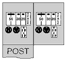 Midwest U075CB6010 100A Back-To-Back Post 50/30/20-GFCI | Gordon ...