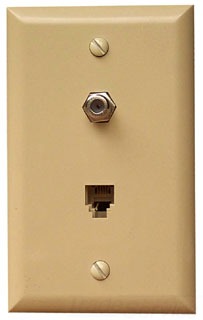 MORRIS 80057 PHONE/CATV WALL JACK WH | Gordon Electric Supply, Inc.