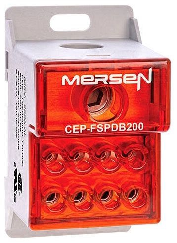 Mersen-Ferraz CEP-FSPDB200 Finger Safe Compact Power Distribution Block ...