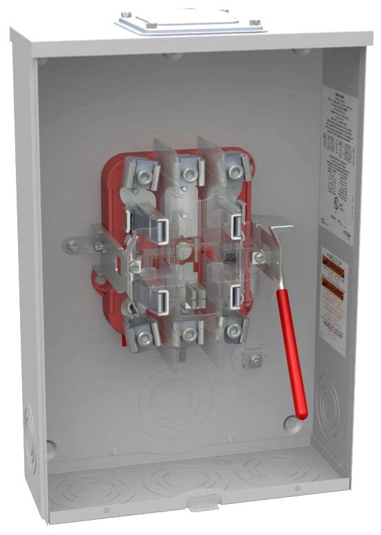 Milbank U8624-RXL-CECHA 200A 5-Terminal Ringless Heavy-Duty Lever ...