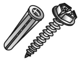 CULLY 39910-6 NO10 PLASTIC ANCHOR KIT | Gordon Electric Supply, Inc.