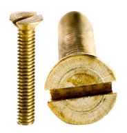 Cully 56108J 6-32 X 1/2"" Machine Screws, Flat Head, Slotted, Brass ...