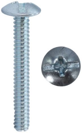 Cully 52048J 6-32 X 3"" Machine Screws, Truss Head, Combo Phillips ...