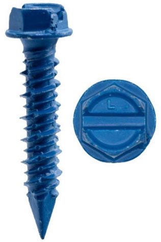 Cully 60352J 1/4 X 3-1/4"" Tapcon Concrete Screws, Hex Washer Head ...