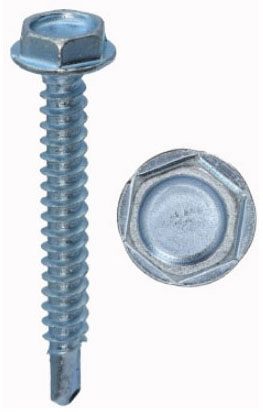 Cully 79012J 10-16 X 3/4"" Tek Screws, Hex Washer Head, Zinc Plated ...