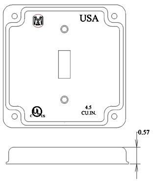 Mulberry 11401 4"" Switch Cover | Gordon Electric Supply, Inc.