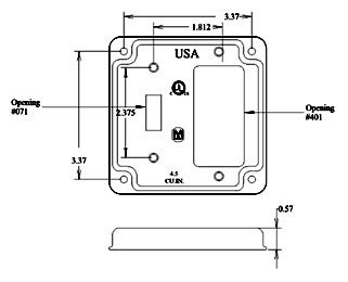 Mulberry 11436U 4" Square Switch/Gfci Cover Unfinished | Gordon ...