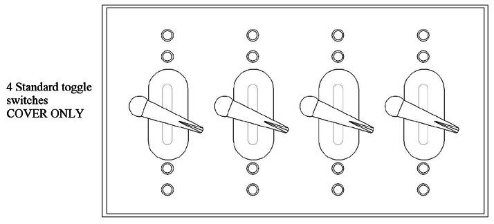 Mulberry 30478 Weather-Proof 4-Gang Switch Cover Only | Gordon Electric ...