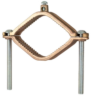 NSI G-4 Heavy Duty Bronze Ground Clamp 1-1/4"" - 2"" Water Pipe Size, 4 ...