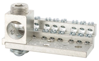 NSI 1018M 225A STACKED NEUTRAL BAR 4-14 AWG 18 CIRCUITS & 350 MCM - 6 ...