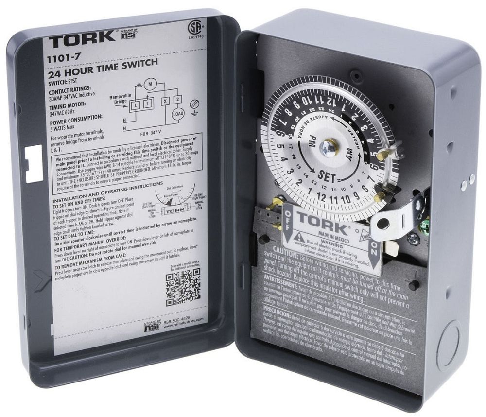 Tork 1101-7 24-Hour Time Swtch 347V | Gordon Electric Supply, Inc.
