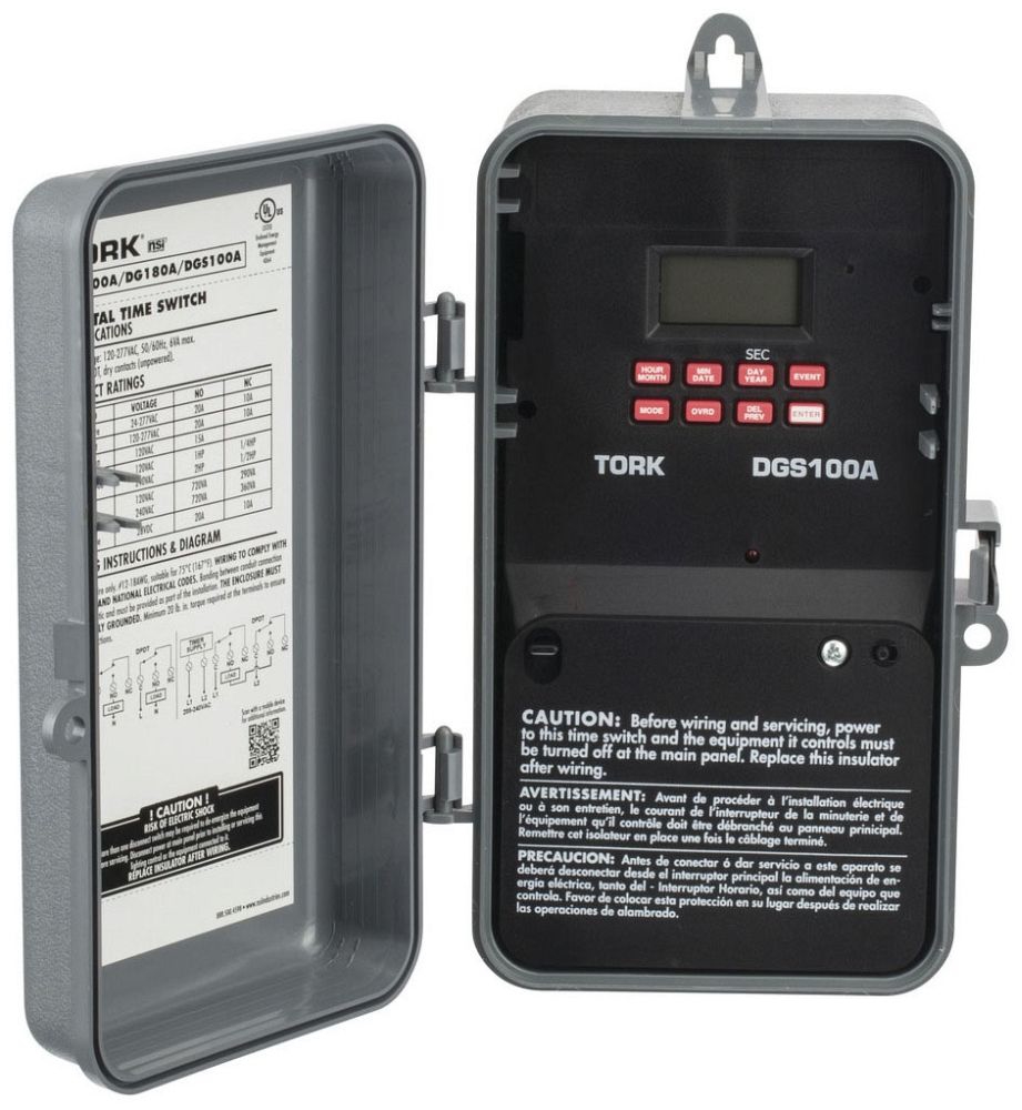 Tork DG100A 1-Channel DPDT Digital Time-Switch | Gordon Electric Supply ...