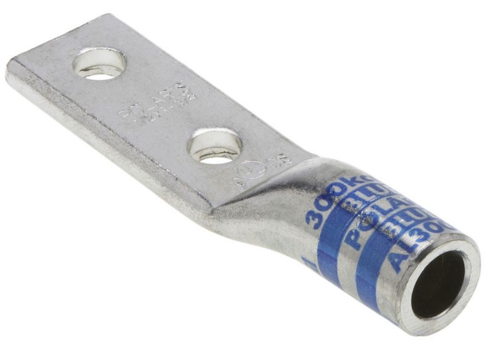 NSI AL300N 300 MCM Aluminum Compression Lug, 1/2 Bolt Size 2 Hole ...