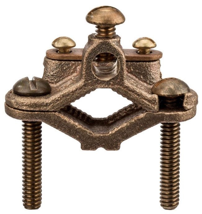 NSI G-20DB Direct Burial Ground Clamp w/Adapters, 1/2"" - 1"" Water ...