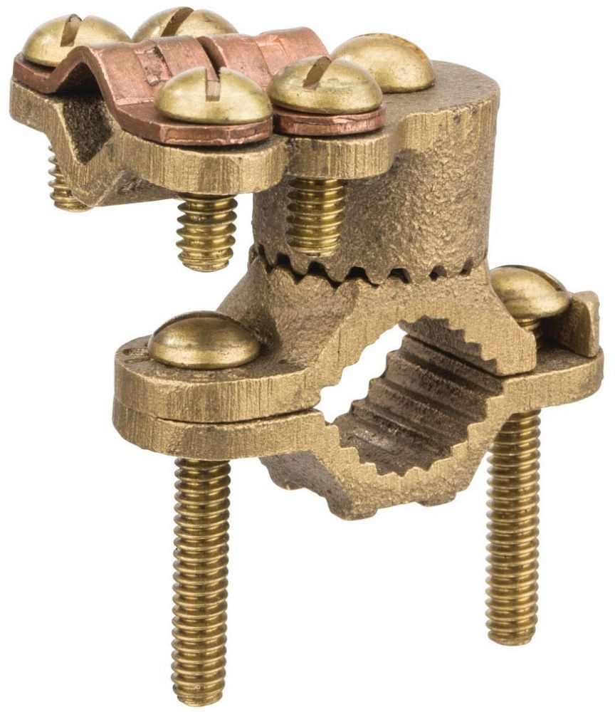NSI G-3BS Bronze Ground Clamp w/Adapter And Brass Scres 1/2"" - 1 ...