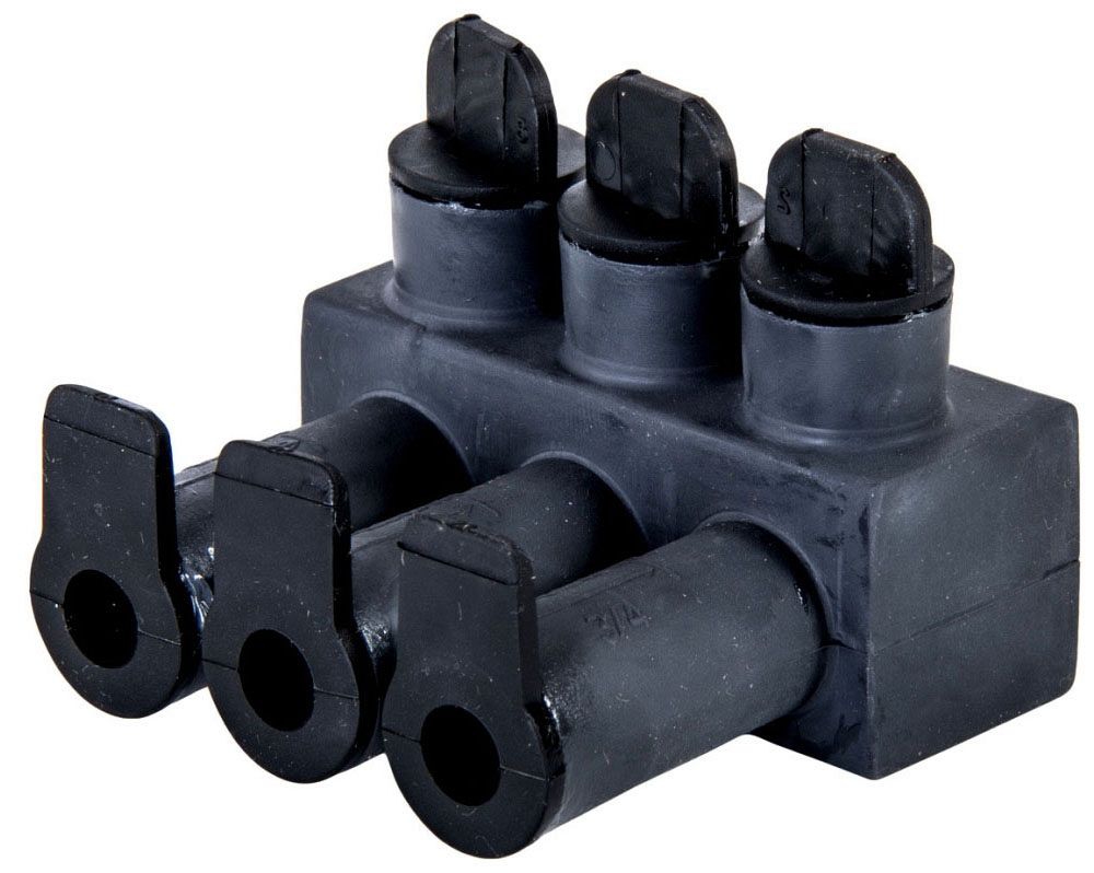 NSI ISPB2/0-3 Submersible Pedestal Connector, 3 Port. 2/0 Awg - 14 Awg ...