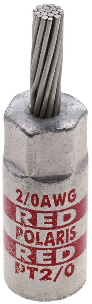 NSI PT2/0 Bi Metallic Pin Terminal, 2/0 Awg Wire Size, #1 Awg Tin ...