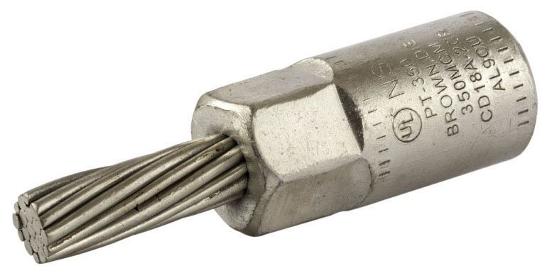 NSI PT350 Bi Metallic Pin Terminal, 350 MCM Wire Size, 4/0 Awg Tin ...