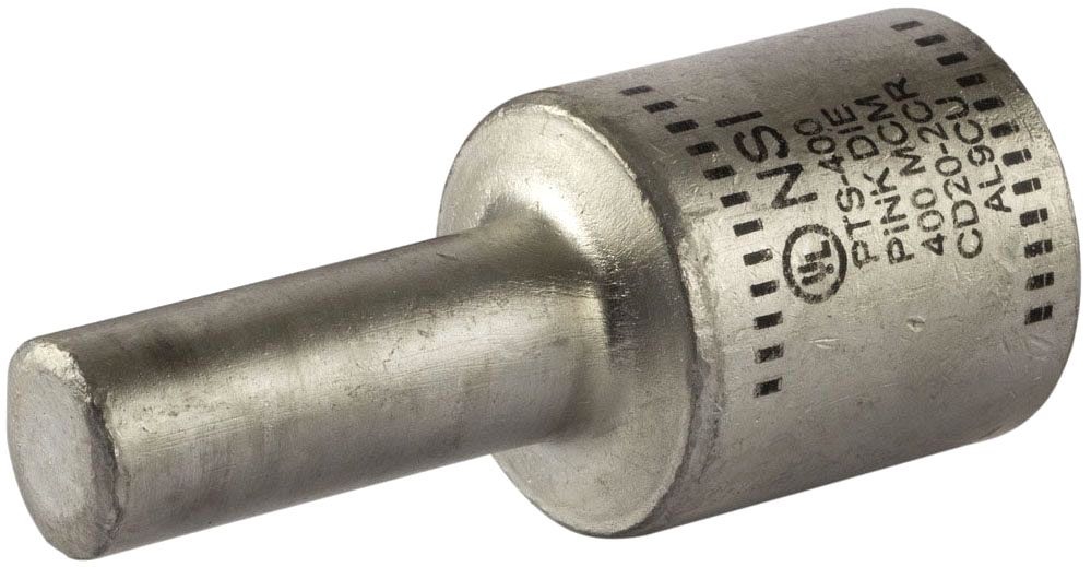 NSI PTS400 Aluminum, Tin Plated Pin Terminal, 400 MCM Wire Size, 300 ...