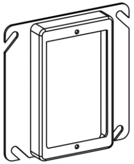 Orbit 41150 4"" Square 1-Gang 1-1/2"" Device Ring | Gordon Electric ...