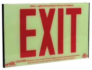 ORBIT ESI-R SELF-ILLUMINATED LOW-LEVEL EXIT SIGN RED LETTERS | Gordon ...