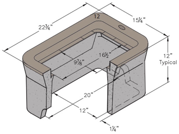 Oldcastle 1000050 B12BOX Box, B12 Utility B12BOX Body | Gordon Electric ...