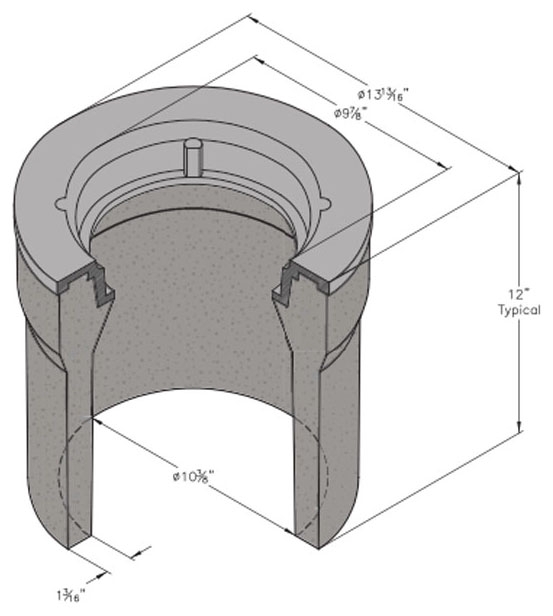 Oldcastle G03TBOX Box, G03T Bolt Down Traffic Valve G03TBOX Body ...