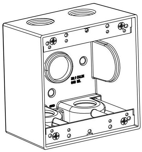 Orbit 2DB100-5 Weather-Proof Gray 2-Gang Outlet Box | Gordon Electric ...