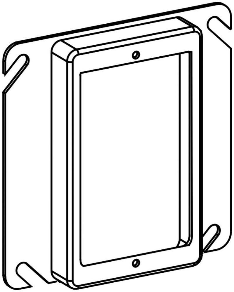 Orbit 41200 4" Square 1-Gang 2 Raised Device Ring | Gordon Electric ...