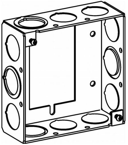 Orbit 4SB-MKO-EHB 4"" Square Box 1-1/2"" Deep | Gordon Electric Supply ...