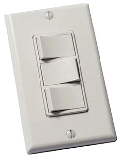 Panasonic FV-WCSW31-W 3 Function Wall Switch, On/Off Fan/Light/Night ...
