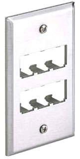 Panduit CFP6SY Faceplate, 6 Port, Single Gang, Stainles | Gordon ...