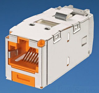 Panduit CJSK6X88TGOR Mini-Com Keyed Module Cat 6A Shielded | Gordon ...